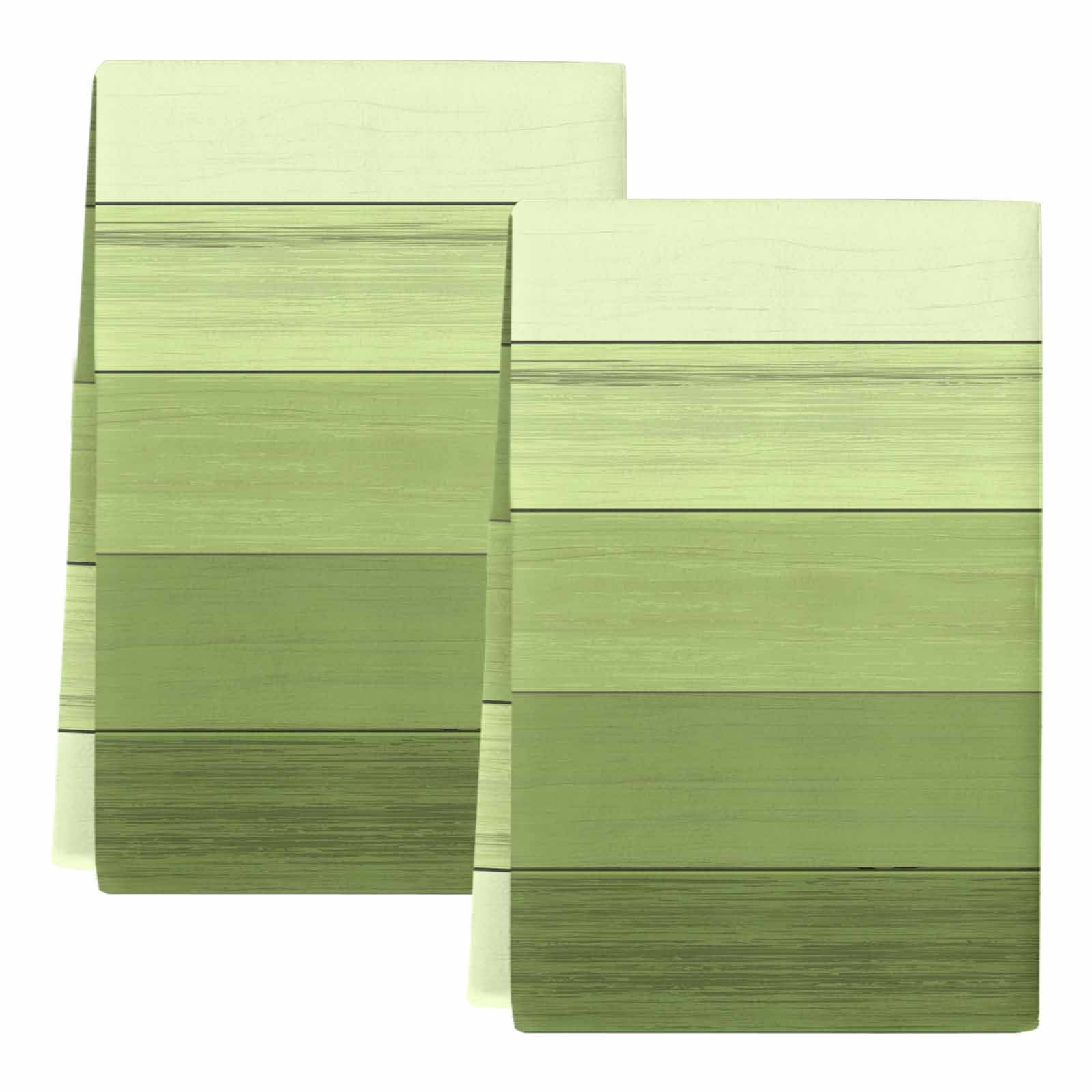 Dish Towels, Green Wood Grain Absorbent Kitchen Towels 2 PCS, Rustic ...