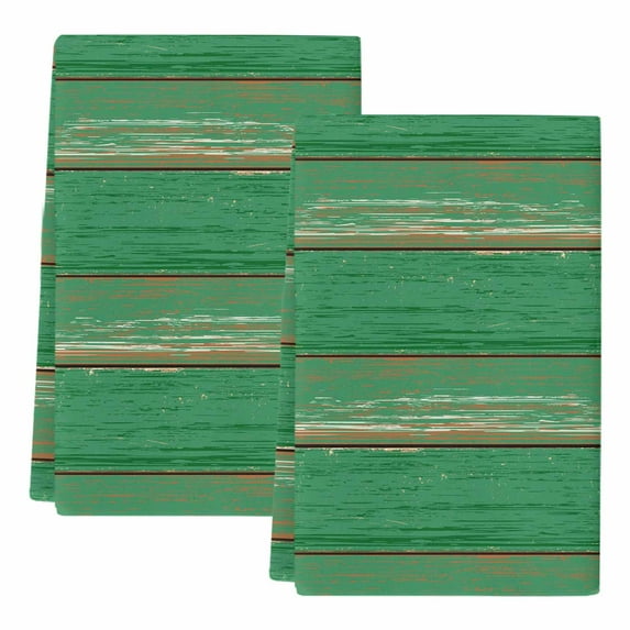 Dish Towels, Green Wood Grain Absorbent Kitchen Towels 2 PCS, Rustic ...