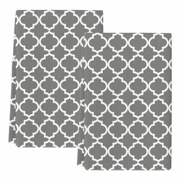 Dish Towels, Grey Morocco Texture Absorbent Kitchen Towels 2 PCS ...