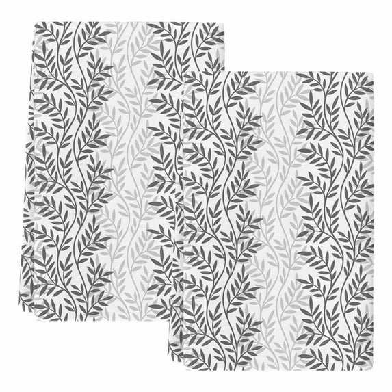 Dish Towels, Leaf Tree Branch Absorbent Kitchen Towels 2 PCS, Ombre ...