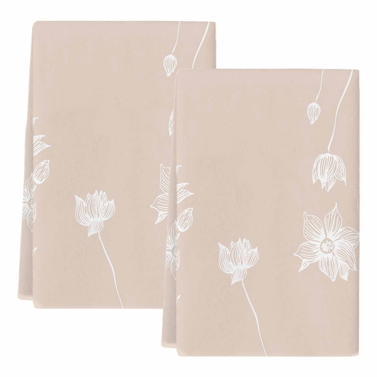 Dish Towels, Lotus Flowers Absorbent Kitchen Towels 2 PCS, Harmony ...