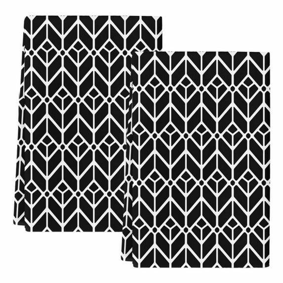 Dish Towels, Modern Geometric Absorbent Kitchen Towels 2 PCS, Abstract ...
