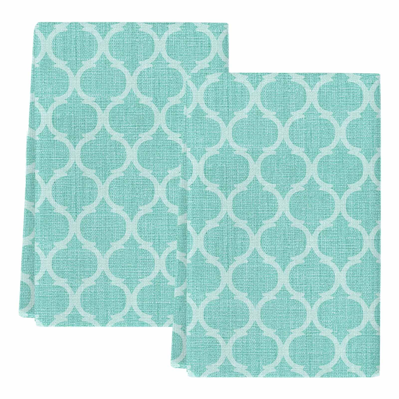 Dish Towels, Moroccan Texture Absorbent Kitchen Towels 2 PCS, Retro ...