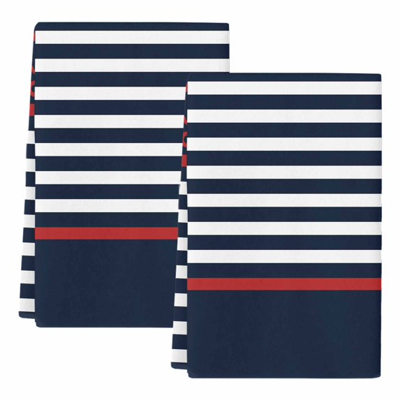 Dish Towels, Nautical Anchor Absorbent Kitchen Towels 2 PCS, Geometric ...
