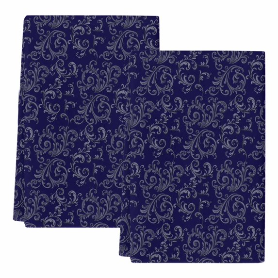 Dish Towels, Navy Blue Christmas Pattern Absorbent Kitchen Towels 2 PCS ...