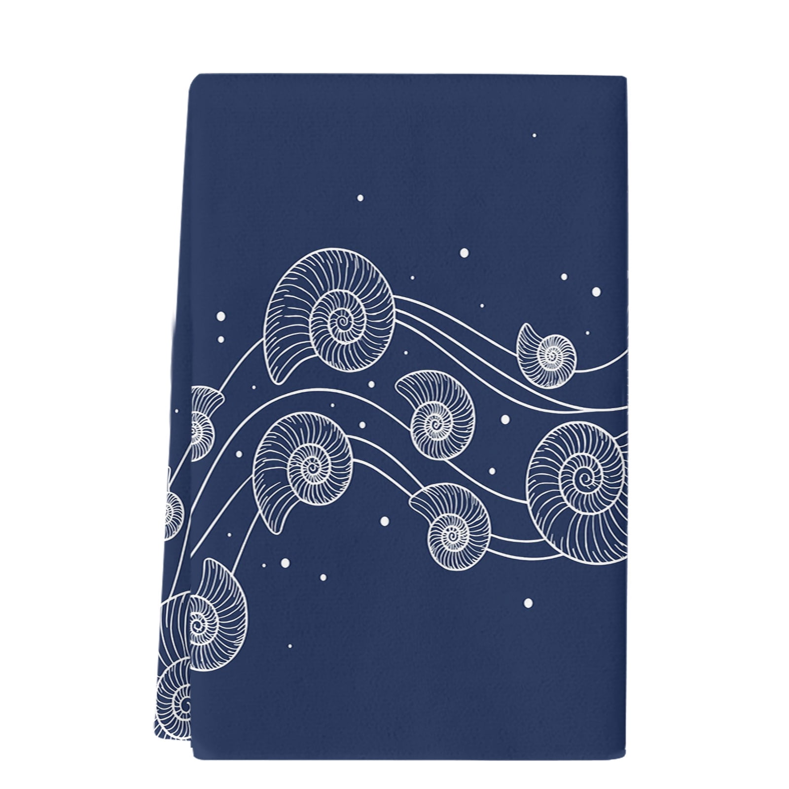 Dish Towels, Navy Blue Coastal Shell Conch Absorbent Kitchen Towels 1 ...