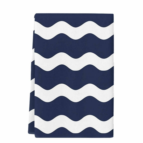 Dish Towels, Navy Blue and White Stripes Absorbent Kitchen Towels 1 PC ...