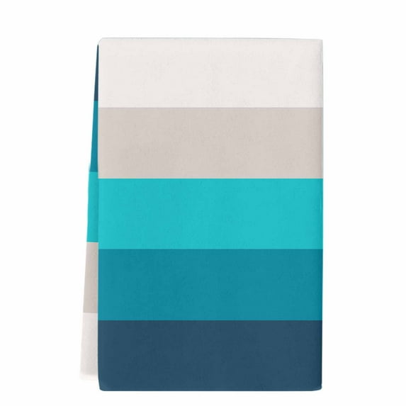 Dish Towels, Ombre Teal Blue Stripes Absorbent Kitchen Towels 1 PC ...