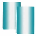 Dish Towels, Ombre Teal White Absorbent Kitchen Towels 2 PCS, Gradient ...