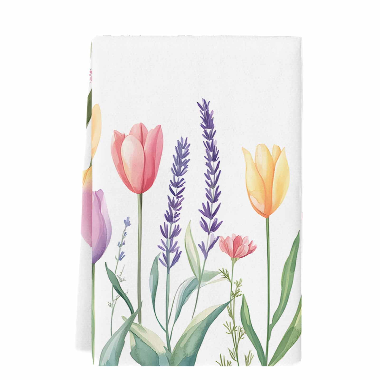 Dish Towels, Pastel Watercolor Floral Absorbent Kitchen Towels 1 PC ...