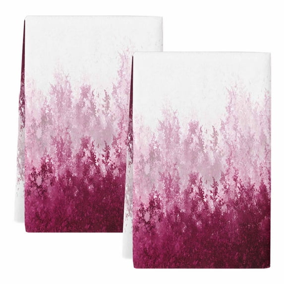Dish Towels, Pink Forest Absorbent Kitchen Towels 2 PCS, Abstract Tree ...