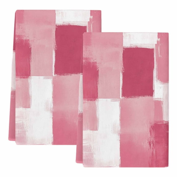Dish Towels, Pink Paint Absorbent Kitchen Towels 2 PCS, Gradient ...