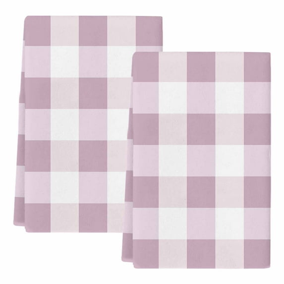 Dish Towels, Pink White Buffalo Plaid Absorbent Kitchen Towels 2 PCS ...
