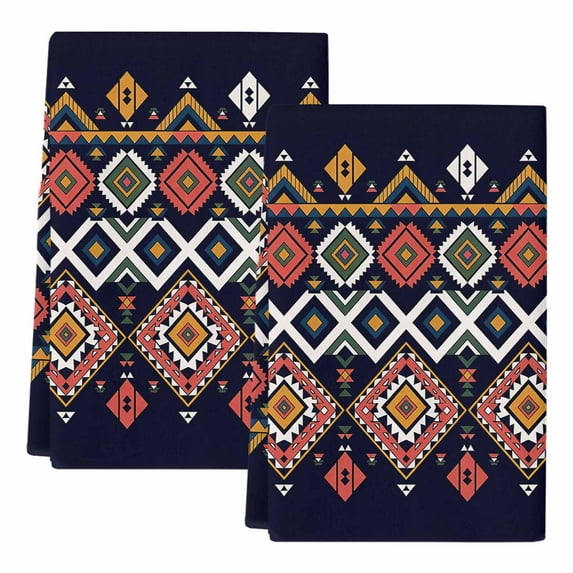 Dish Towels, Pink Yellow Aztec Boho Absorbent Kitchen Towels 2 PCS ...