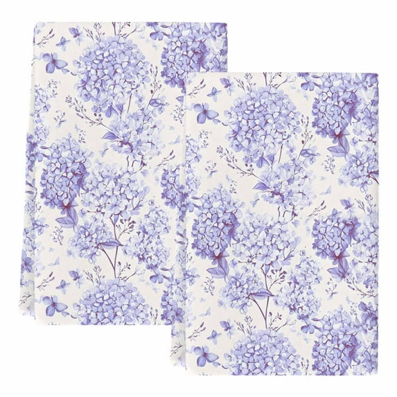 Dish Towels, Purple Hydrangea Absorbent Kitchen Towels 2 PCS, Spring ...