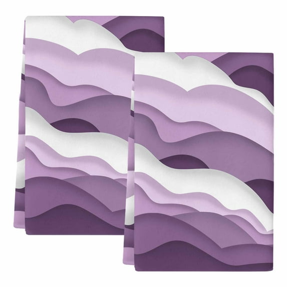 Dish Towels, Purple Ombre Ocean Absorbent Kitchen Towels 2 PCS ...