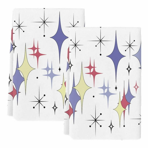 Dish Towels, Purple Yellow Pink Diamond Absorbent Kitchen Towels 2 PCS ...