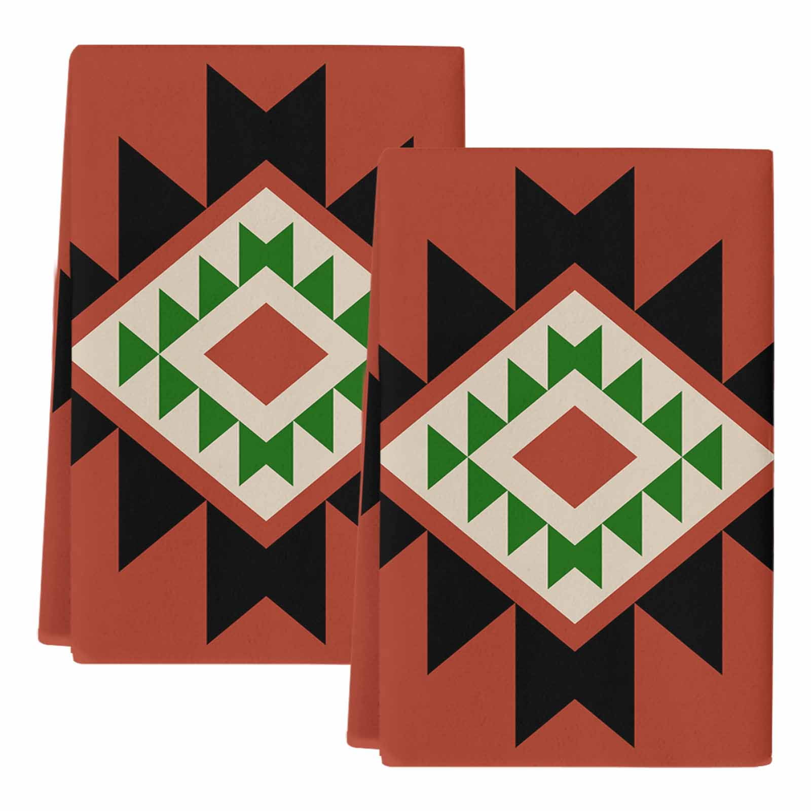 Dish Towels, Red Aztec Absorbent Kitchen Towels 2 PCS, Boho Western ...