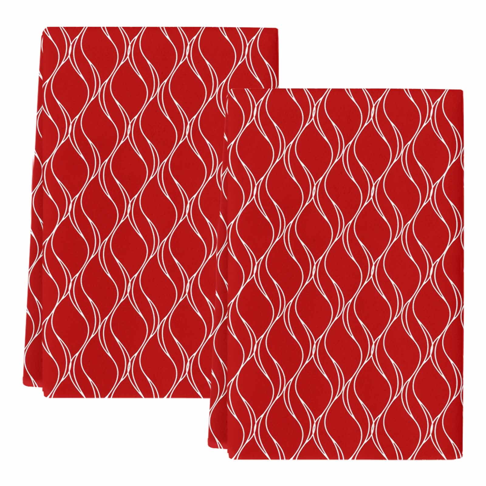 Dish Towels, Red Stripes Lines Absorbent Kitchen Towels 2 PCS, Abstract ...