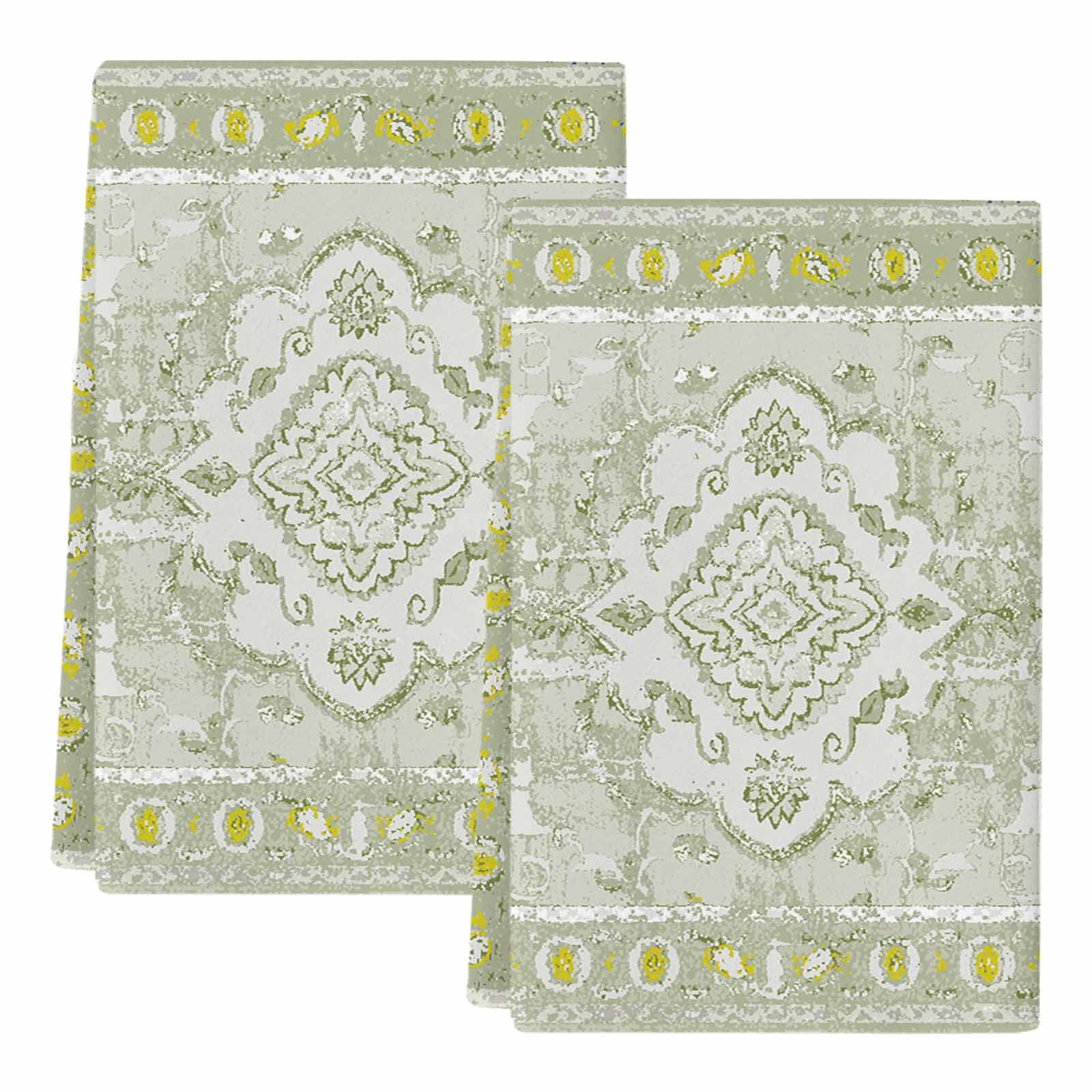 Dish Towels, Sage Green Bohemia Absorbent Kitchen Towels 2 PCS, Tribal ...