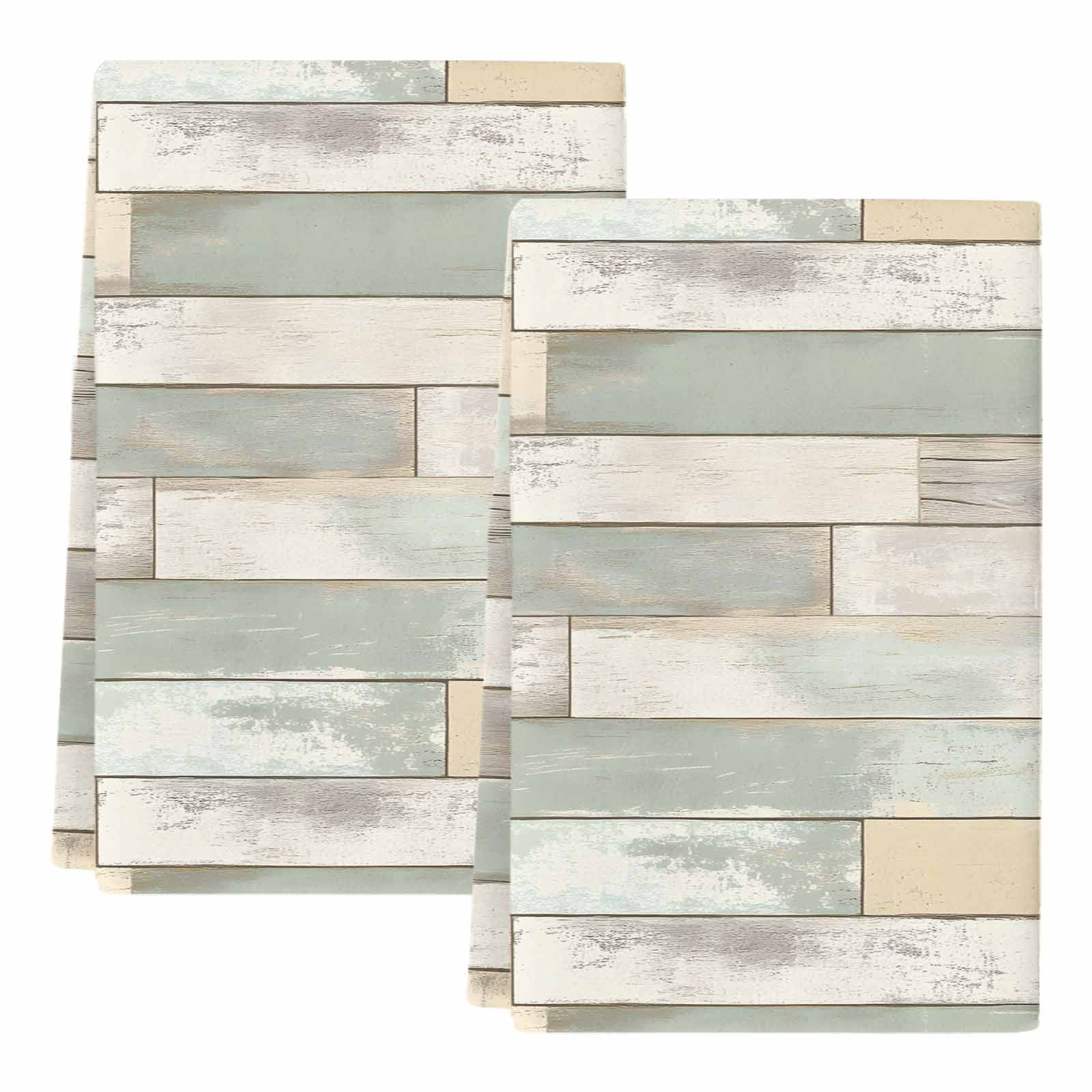 Dish Towels, Sage Green Wood Grain Absorbent Kitchen Towels 2 PCS ...