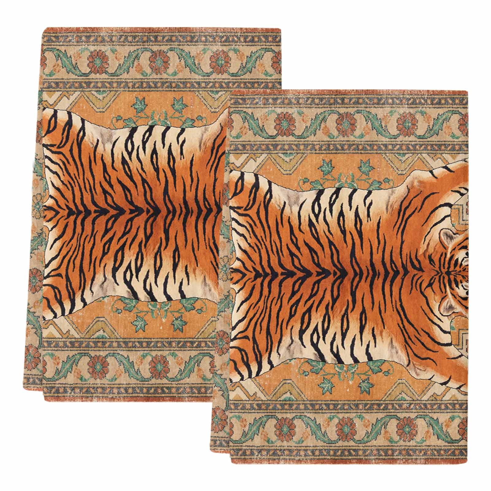 Dish Towels, Striking Tiger Absorbent Kitchen Towels 2 PCS, Brown ...