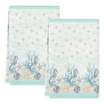 Dish Towels, Teal Starfish Absorbent Kitchen Towels 2 PCS, Coral Shell ...