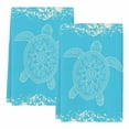 Dish Towels, Teal Turtle Absorbent Kitchen Towels 2 PCS, Ocean Marine ...