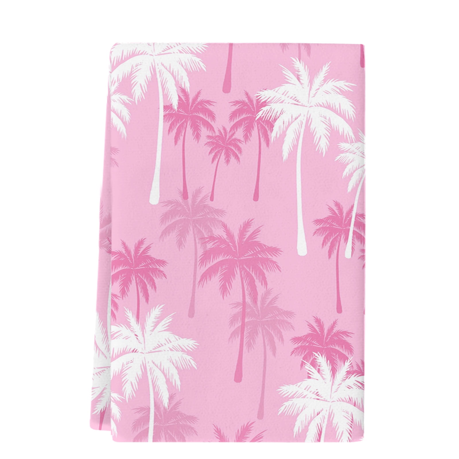Dish Towels, Tropical Palm Tree Absorbent Kitchen Towels 1 PC, Pink ...