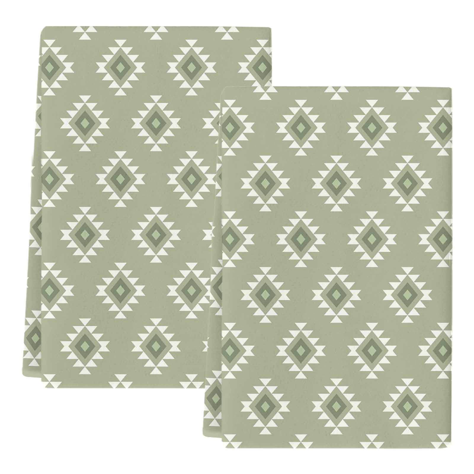 Dish Towels, Western Aztec Tribal Absorbent Kitchen Towels 2 PCS, Sage ...