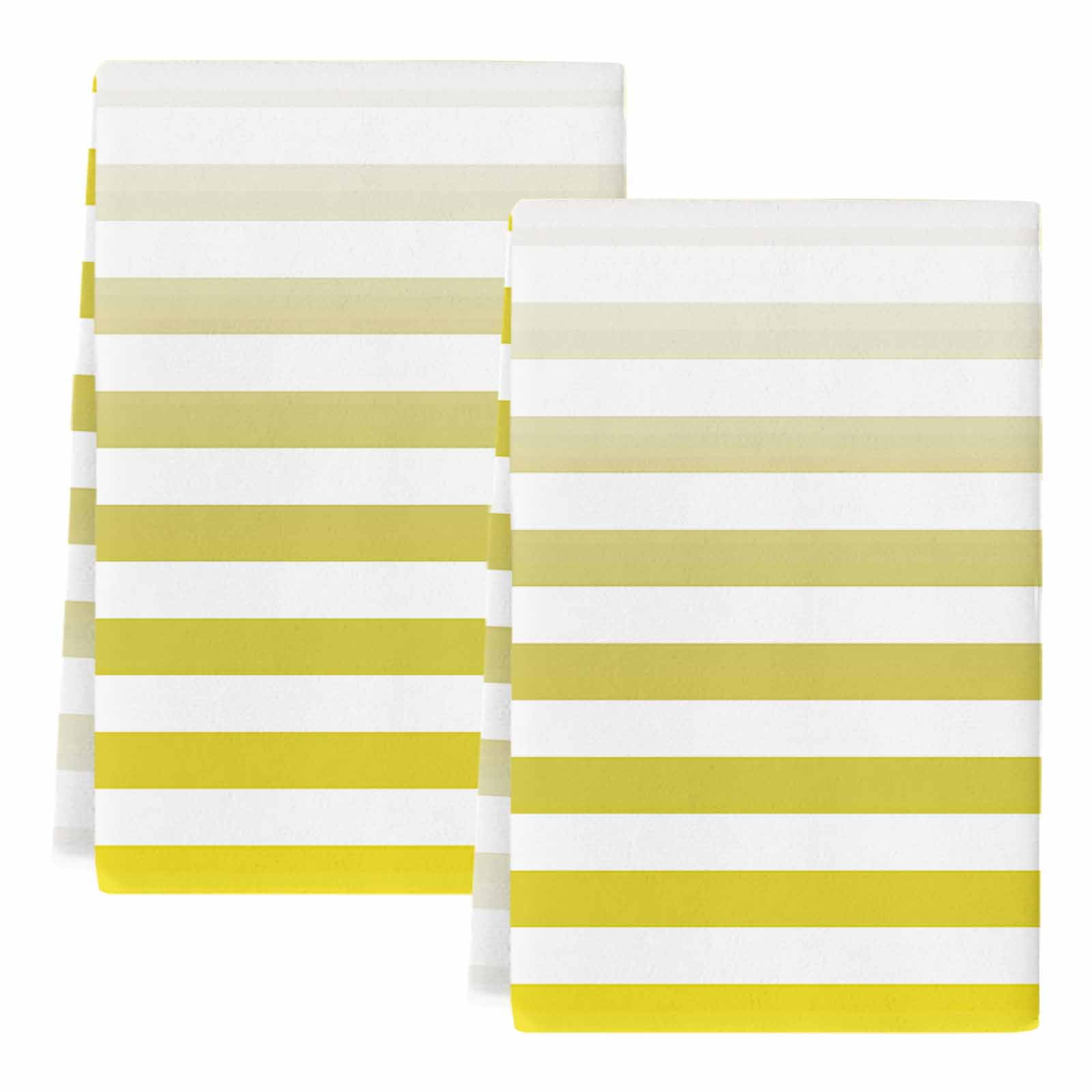 Dish Towels, Yellow Ombre Gradual Color Absorbent Kitchen Towels 2 PCS ...