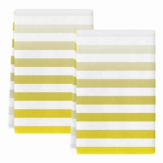 Dish Towels, Yellow Ombre Gradual Color Absorbent Kitchen Towels 2 PCS ...