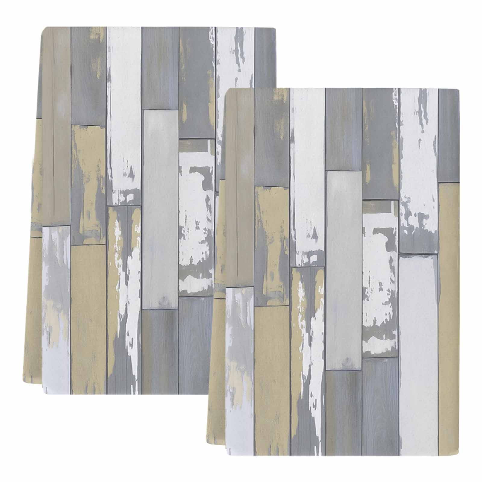 Dish Towels, Yellow Wood Grain Absorbent Kitchen Towels 2 PCS, Retro ...