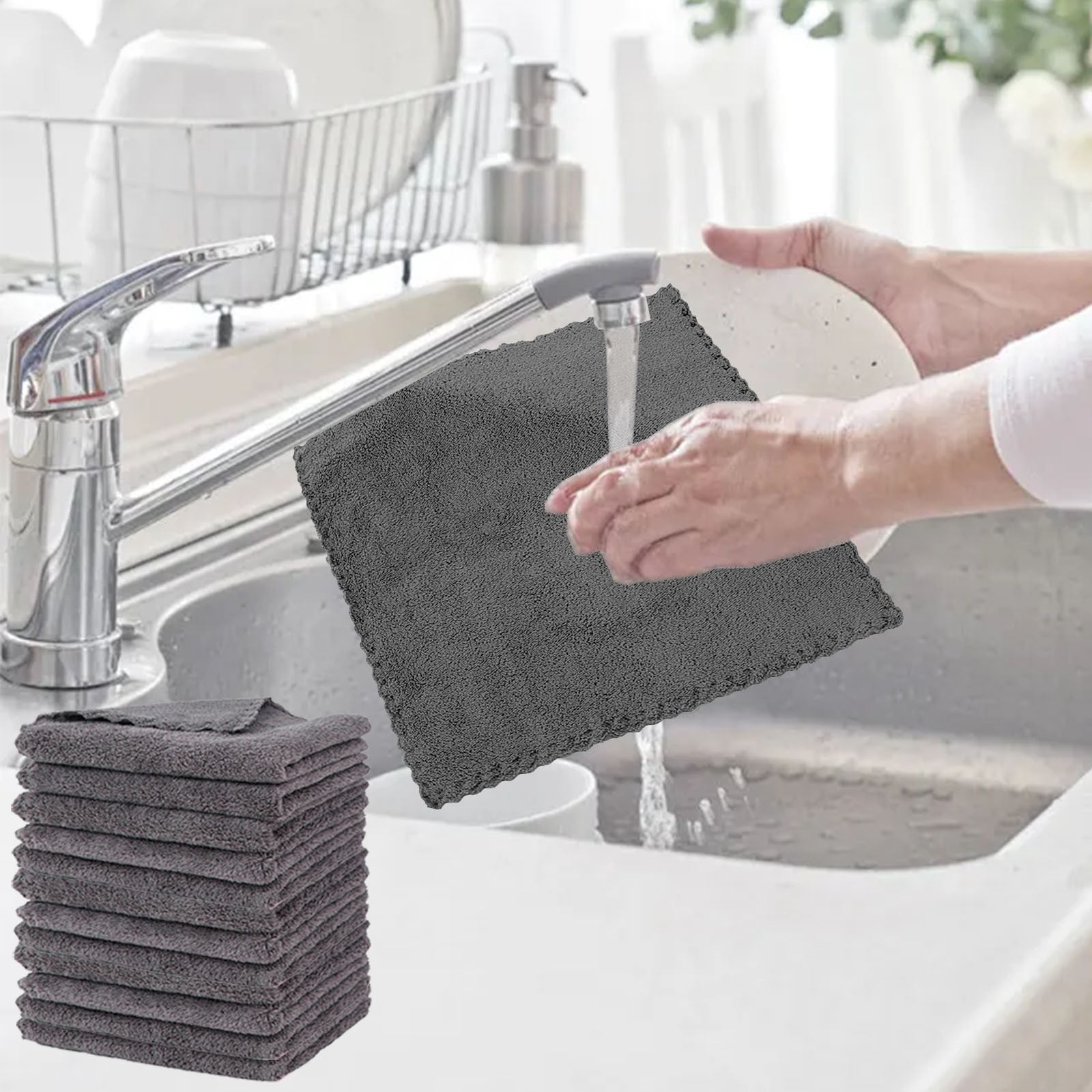 Dish Washing Cloths for Washing Dishes Dishcloth Kitchen Rags Set of 12 ...