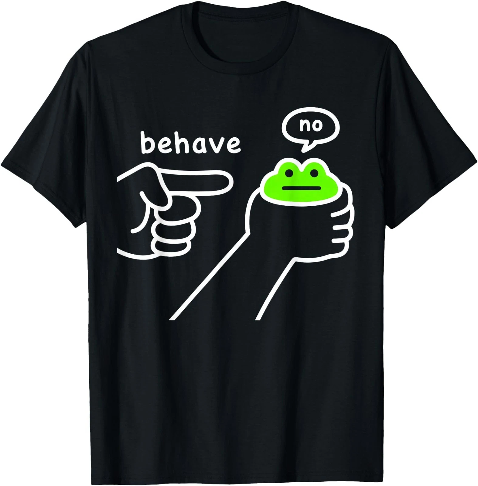 Dishonest Frog Meme Funny Cartoon No Silly Behavior Graphic Unisex T ...
