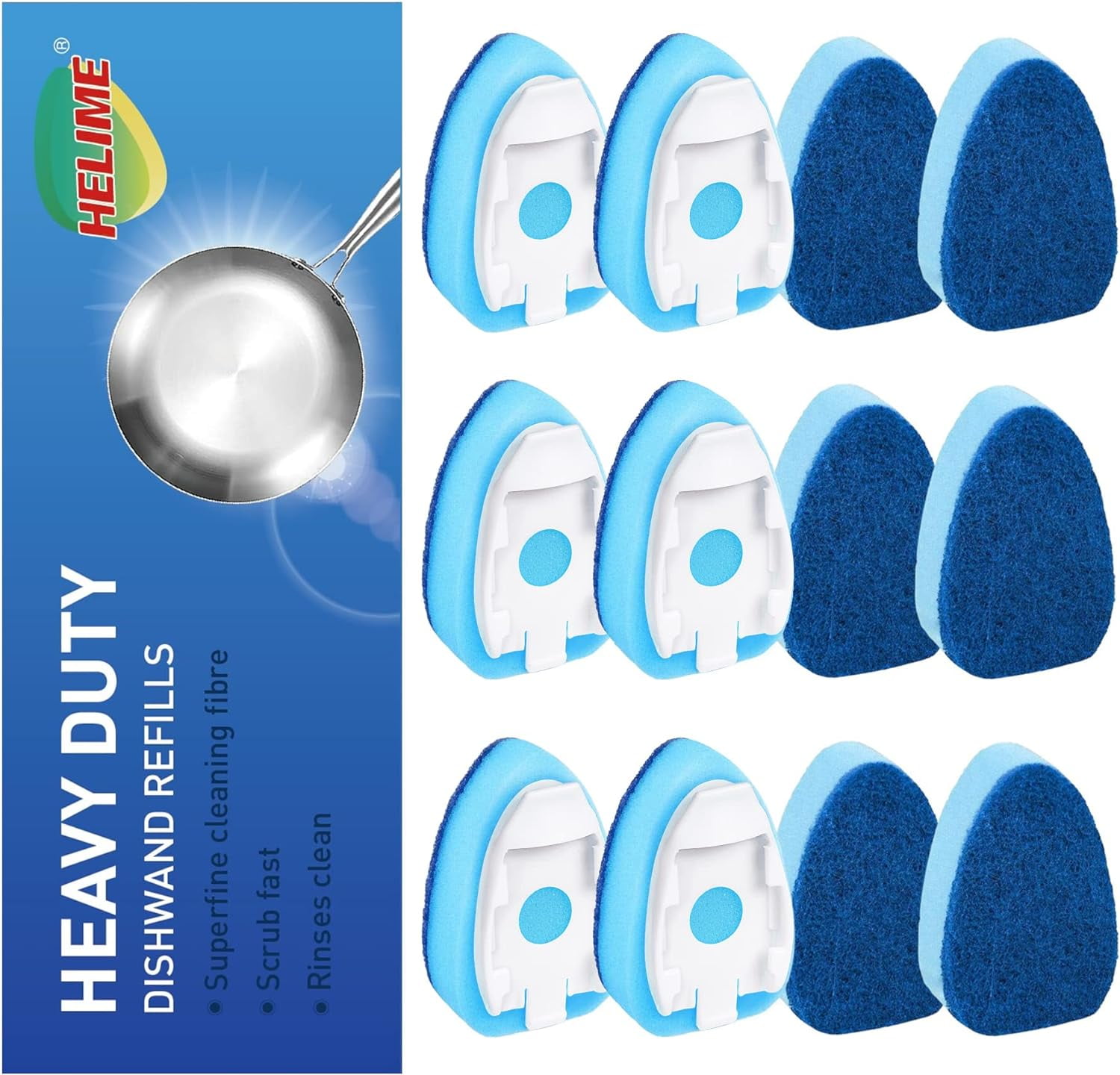 Dishwand Refills Sponges Refill, Dish Wand Replacement Heads, Heavy ...