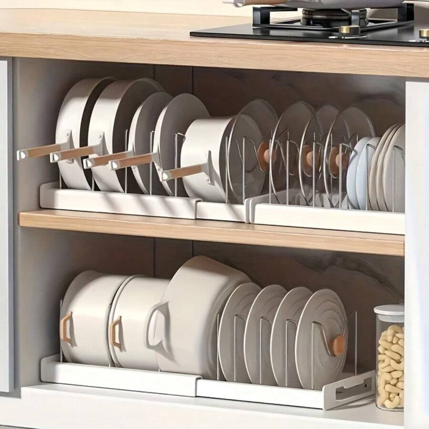 Dishware Storage Rack, Adjustable Baking Rack, Expandable Kitchen ...