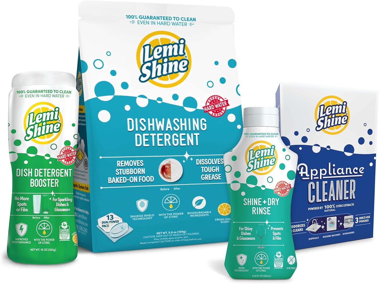 Dishwasher 4-Pc. Cleaning Bundle - 10 oz Dishwasher Detergent Booster ...