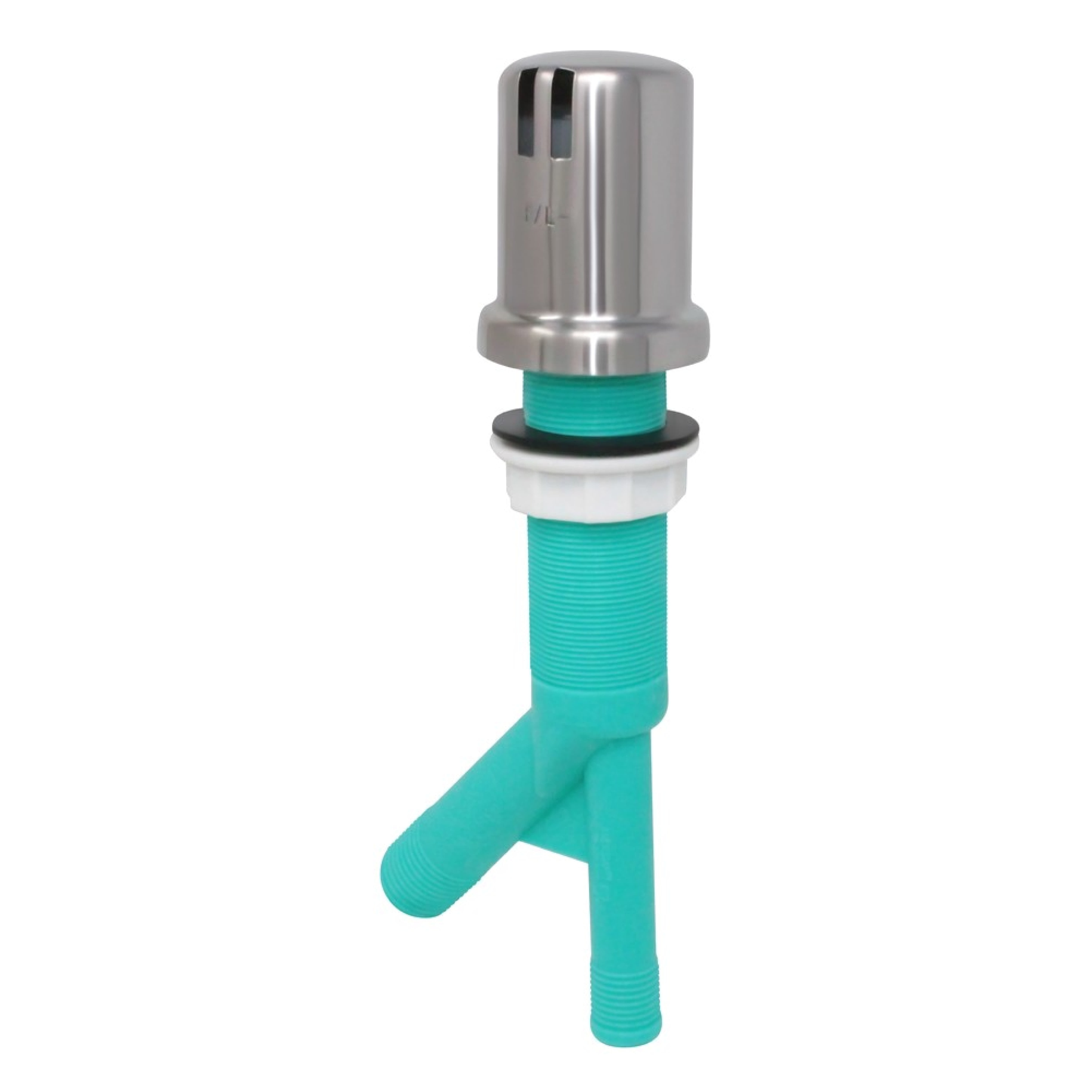 Dishwasher Air Gap with Skirted Brushed Stainless Steel Brass Cap and ...