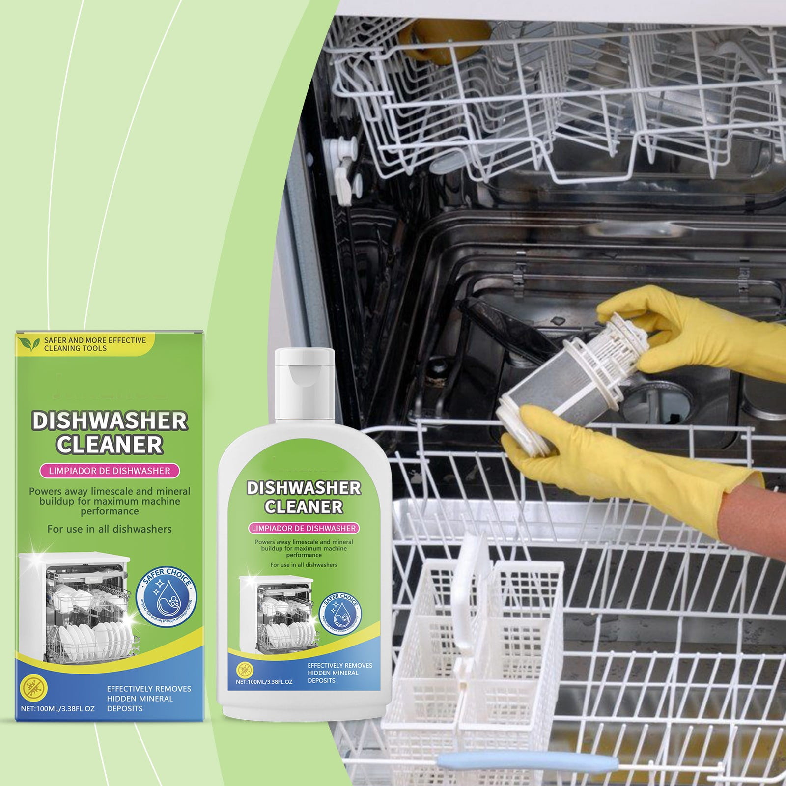 Dishwasher Cleaner 100ml | Powerful Oil and Grease Removal | Multi ...