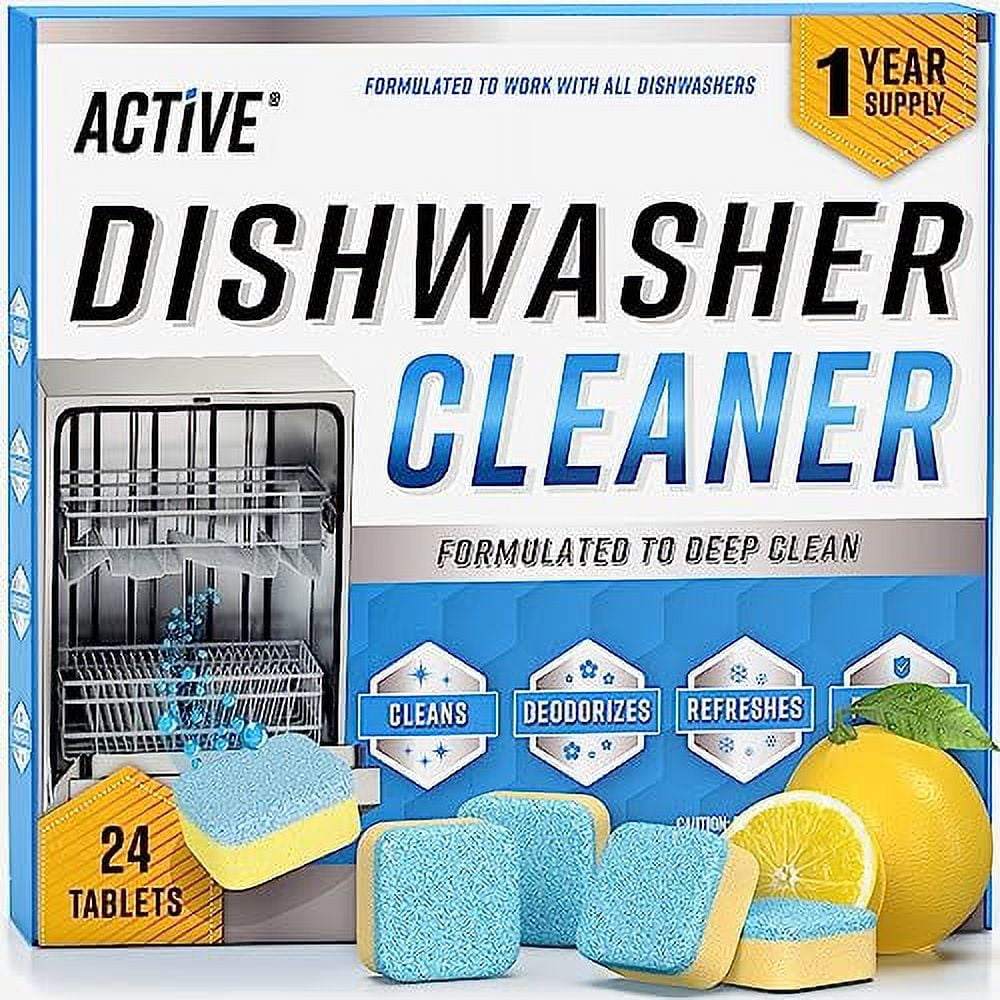 Dishwasher Cleaner And Deodorizer Tablets - 24 Pack Deep Cleaning ...