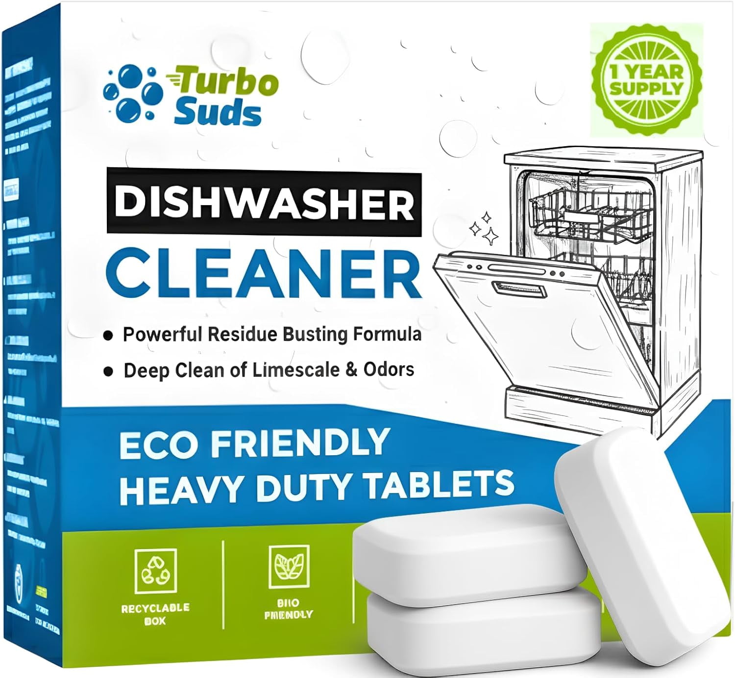 Dishwasher Cleaner and Deodorizer XL Tablets – Heavy-Duty Descaler ...