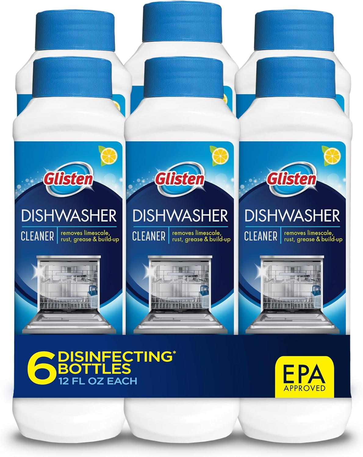 Dishwasher Cleaner, Removes Limescale, Rust, Buildup, and Grease, Lemon ...