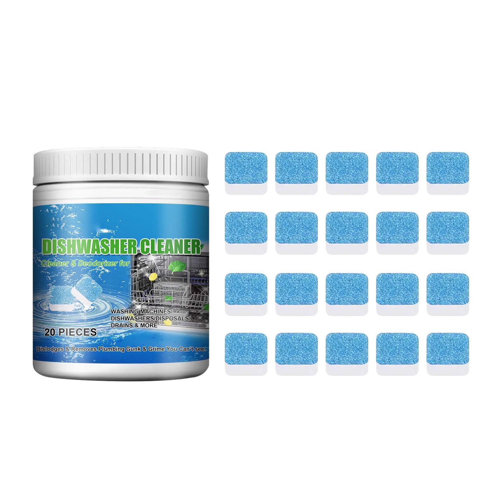 Dishwasher Cleaner Tablets 20 Pack,Deodorizer Tablets Cleaning Descaler ...