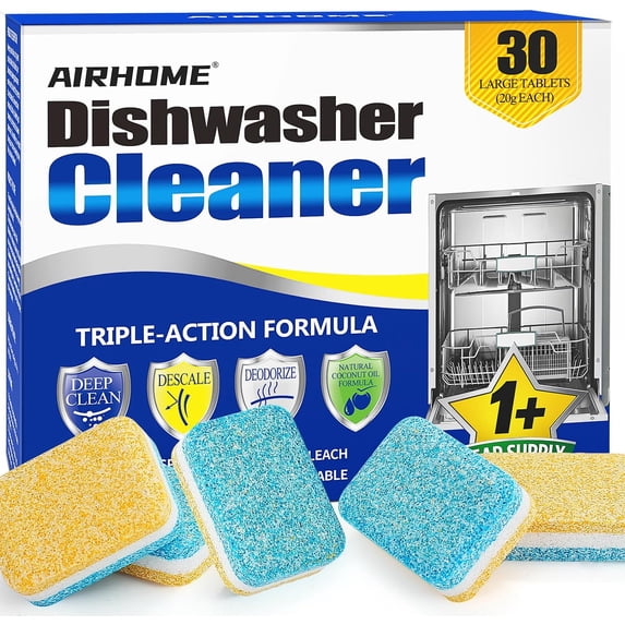 Dishwasher Cleaner Tablets,20g 30-Count Deodorizing Pods (15-Month ...