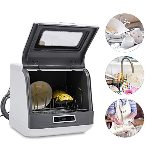 Dishwasher,Countertop Dishwasher with Large Capacity,Air Dry Function,3 ...