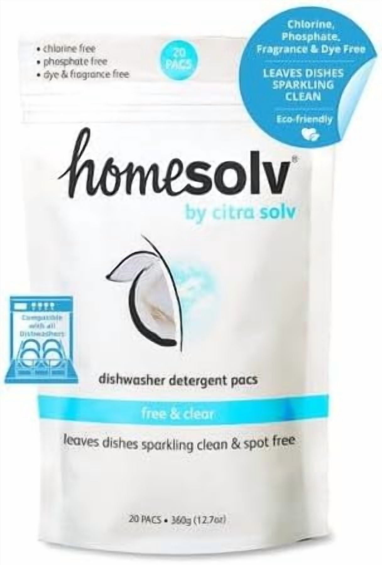 Dishwasher Detergent Pods Free and Clear - Plant and Mineral Based Dish ...