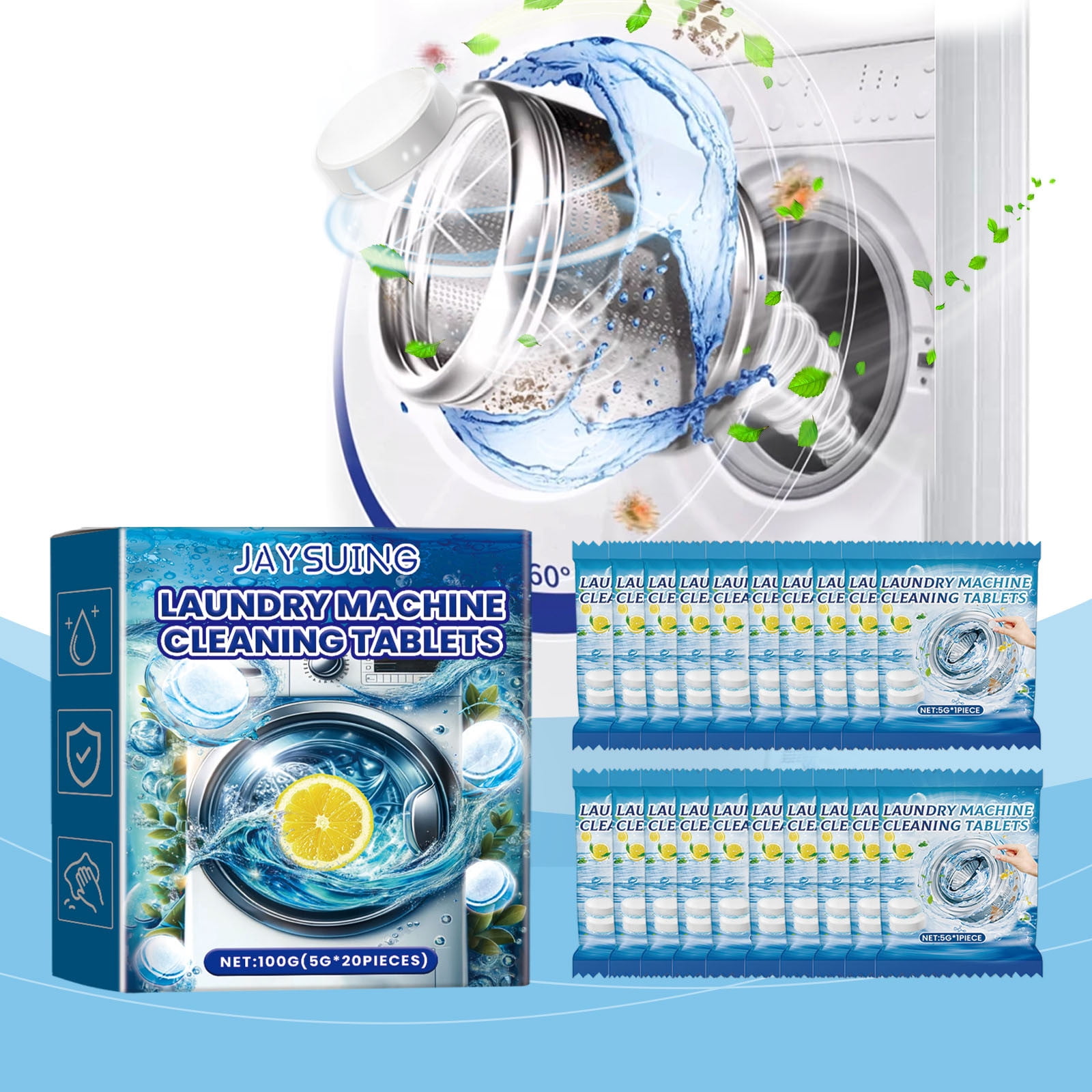 Dishwasher Foamer Tablets for Washing Machine and Dishwasher Cleaning ...