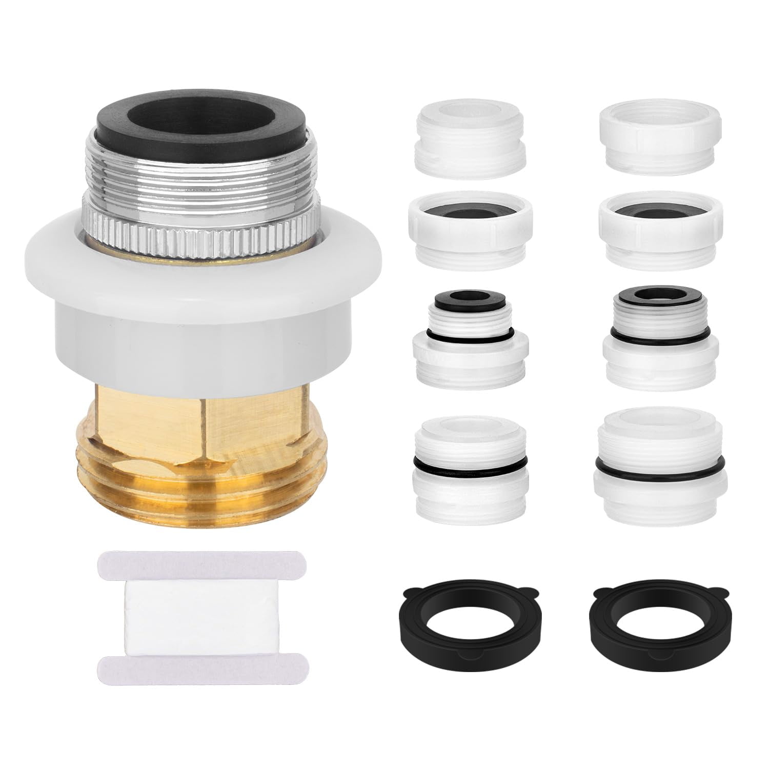 Dishwasher Machine Faucet Adapter, Dual Thread Snap Coupling Lead-Free ...