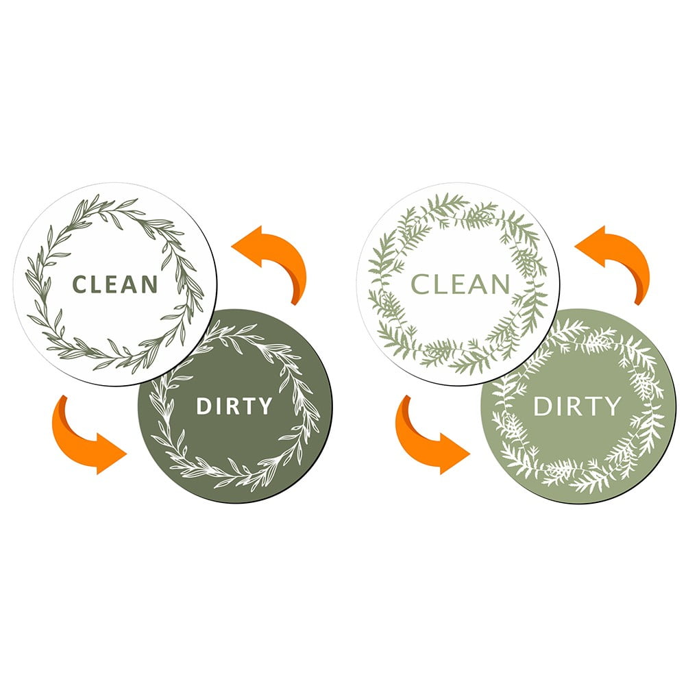 Dishwasher Magnet Clean Dirty Sign Double Sided Indicator Kitchen ...